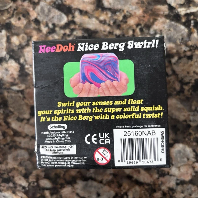 NEEDOH NICE BERG Swirl XL Giant Nee Doh Squishy Swirl Cube Pink Purple ...