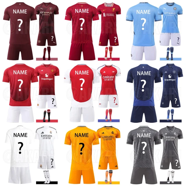 KIDS MENS 2024-25 Football Full Kits Girls Boys Gift Training Shirt ...