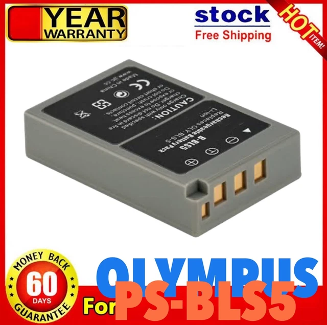 AUS BLK 2500MAH Battery For PS-BLS5 BLS-5 Olympus OM-D E-M10 EM10 Mark ...