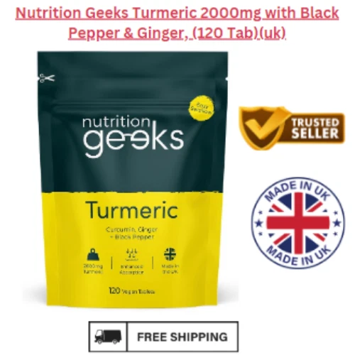 NUTRITION GEEKS TURMERIC 2000mg with Black Pepper & Ginger, (120 Tab ...