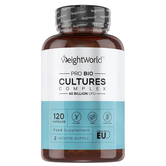 BIO CULTURES COMPLEX Probiotics & Prebiotics - 60 Billion CFU - 2 ...
