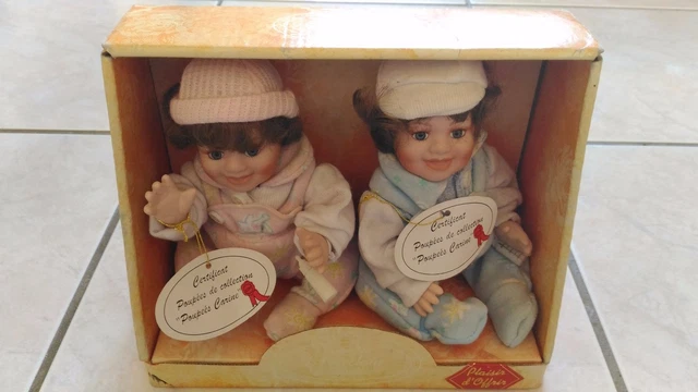 POUPÉES EN PORCELAINE Vintage «Pierrette Et Pierre Collection Carine ...