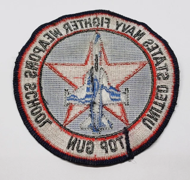 VINTAGE US NAVY Fighter Weapons School TOP GUN F-5 Aggressor Cloth ...