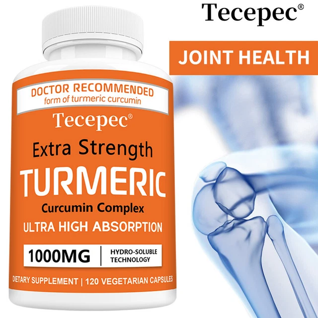 TURMERIC CURCUMIN COMPLEX 1000mg Capsules, Supports Healthy Bone ...