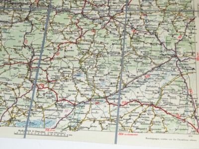 ADAC MAPPA STRADALE Stoccarda 48 Lino Cartina Geografica Mittelbach EUR ...