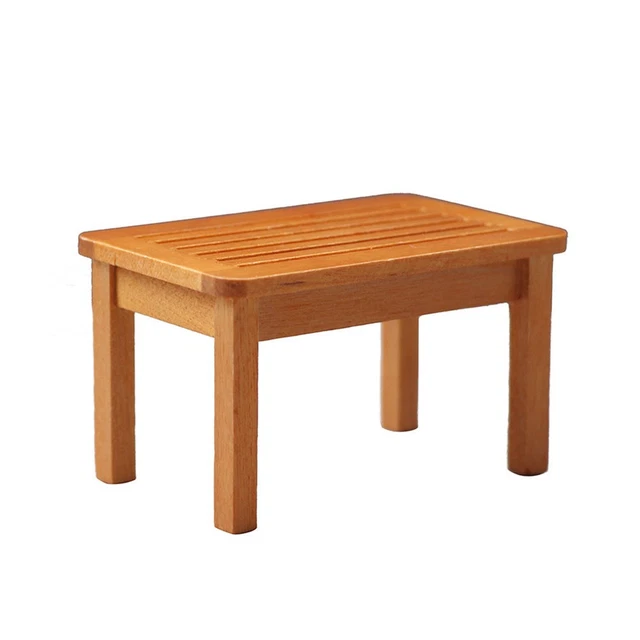 MINI WOOD COFFEE Table Simulation Tea Table Playhouse Table Ornament ...