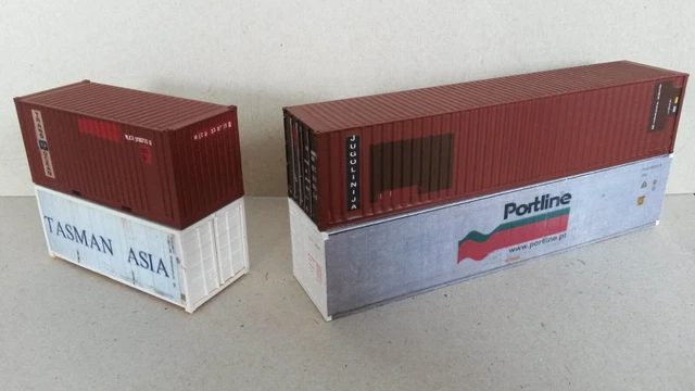 CONTAINER H0 SET EIGENBAU Jugolinija Portline TasmanAsia Transocean Ep. 4 EUR 19,00 - PicClick DE