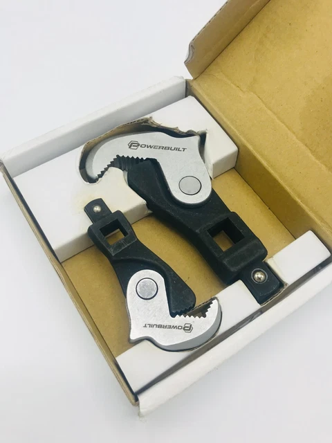 POWERBUILT 240274 2 Piece Spring-Loaded Crowfoot Wrench Set, Adjustable ...