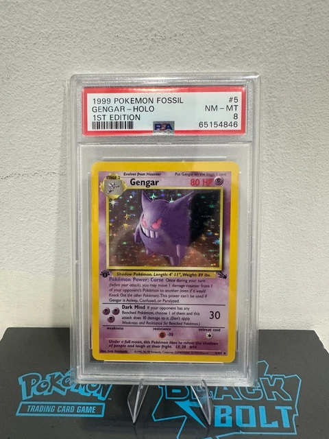 POKEMON GENGAR 5/62 1st Edition Holo Rare Fossil Vintage NM-MT PSA 8 $860.00 - PicClick AU