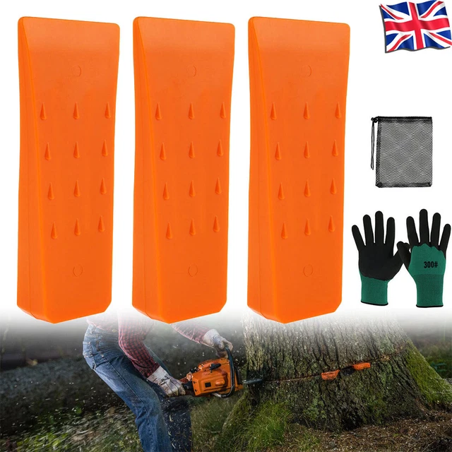 3X PLASTIC TREE Tool Felling Wedges Cutting Cleaving Chainsaw Wedge ...