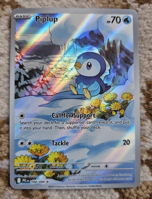 POKÉMON TCG PIPLUP 98/94 Illustrated Rare Phantasmal Flames £17.21 ...