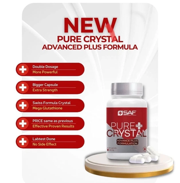 PURE CRYSTAL SAF 5x Effective/ Whitening supplements (30 capsules) £23. ...
