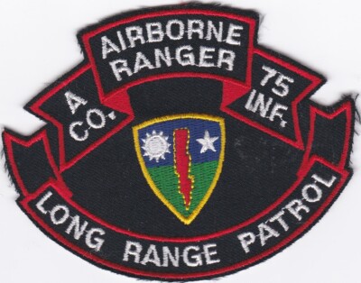 US ARMY PATCH,AIRBORNE Ranger,Long Range Patrol,A Co,75th Inf,75th Inf ...