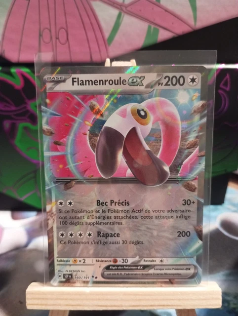 CARTE POKÉMON FLAMENROULE ex 160/191 EV08 Étincelles Déferlantes SSP fr ...