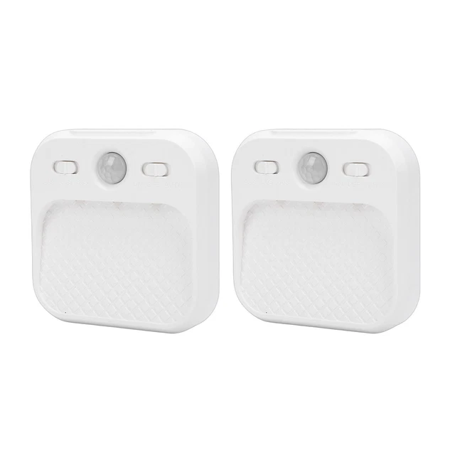2X LED NIGHT Light&Motion Detector Timer Staircase Hallway Rechargeable ...