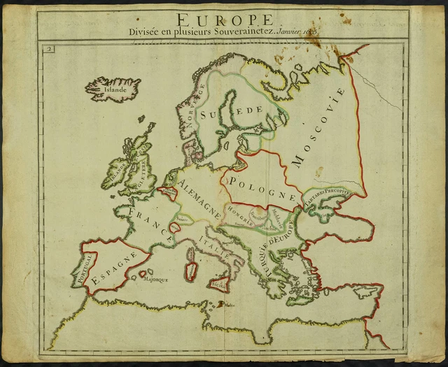 1711 - EUROPE - ancient geographical map of the Abbé de Dangeau - rare ...