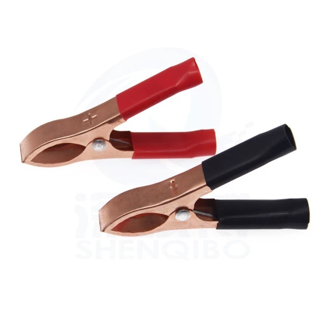 CLIPS BATTERY TEST leads Terminal test clamps Alligator clips Crocodile ...