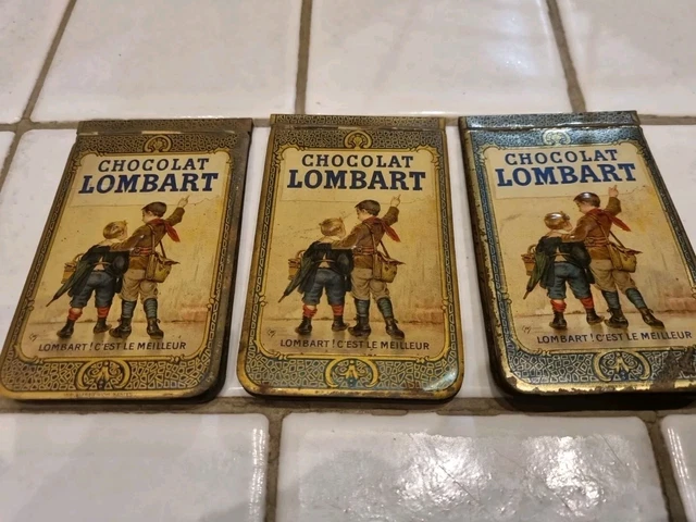 ANCIEN BLOC NOTES Calendrier Chocolat Lombart 1909 Tole Relief Pub ...