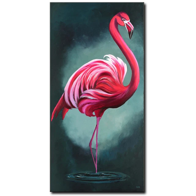 NOVAARTE ACRYL BILD Gemälde Abstrakte Malerei Modern Flamingo Kunst XXL ORIGINAL EUR 269,95 ...