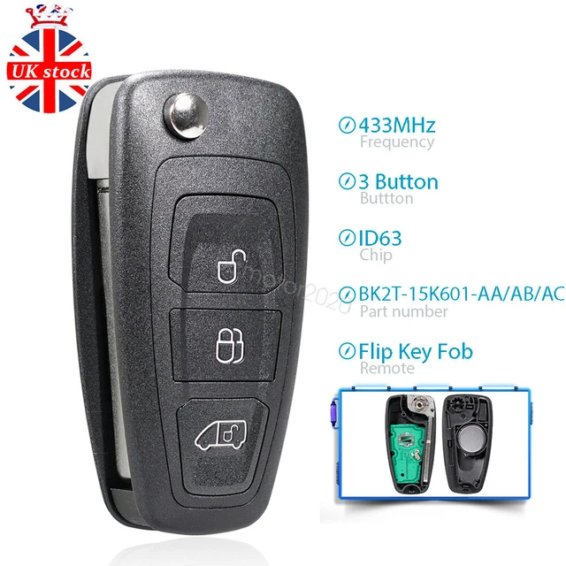 FOR 2013 2014 2015 2016 Ford Transit Custom Van Remote Flip Key Fob ...