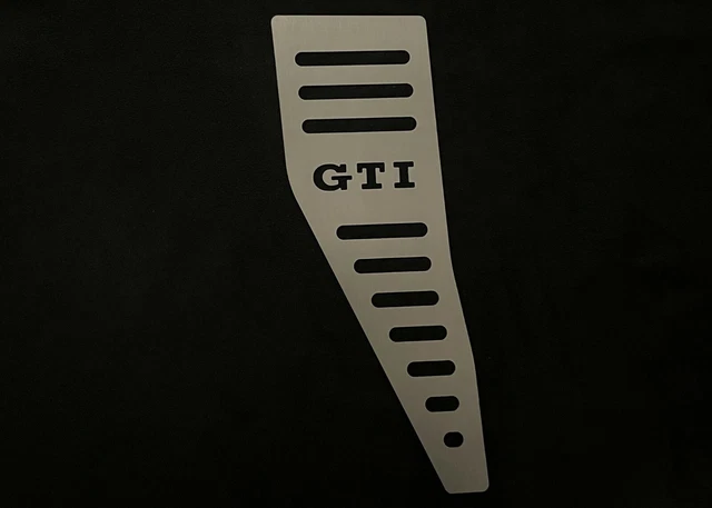 VW GOLF GTI MK7 / MK7.5 / MK8 Footrest in Brushed Stainless Steel DSG £ ...