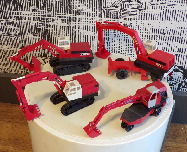 LOT 4 POCLAIN BOURBON-1:43-PELLE-EXCAVATRICE-GY120-LC80-TY45-GC120 EUR ...