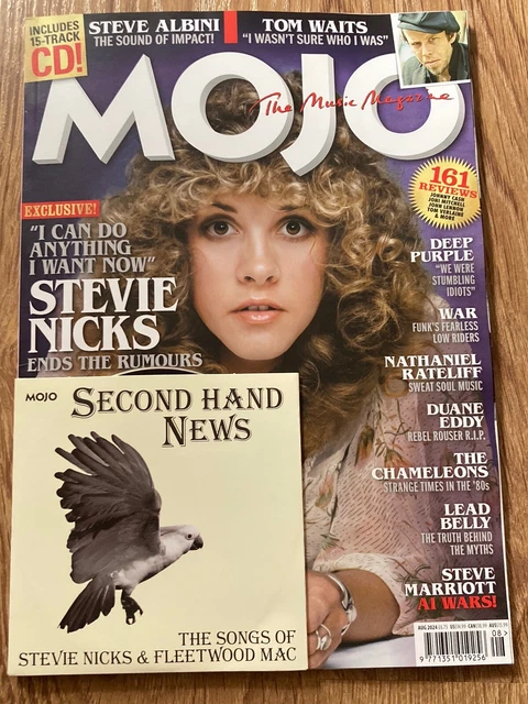 MOJO AUGUST 2024 Magazine + CD Stevie Nicks Tom Waits Steve Albino ...