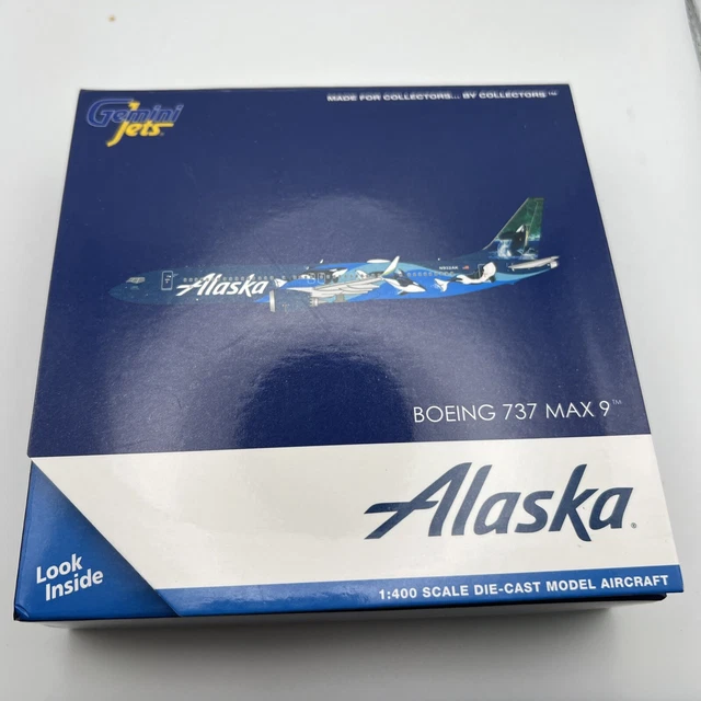 GEMINI JETS (GJASA2078) Alaska "Orca" 737-Max9 Échelle 1:400 Modèle ...