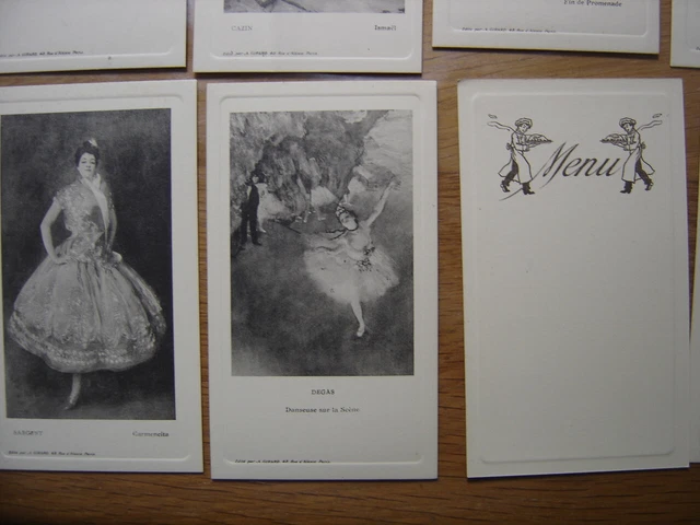 MENU LOT DE 12 Menus Musee du Luxembourg VIN GIRARD Huile foie de morue ...