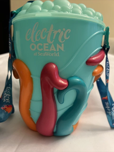 SEAWORLD ELECTRIC OCEAN Popcorn Bucket Lights Up $35.00 - PicClick