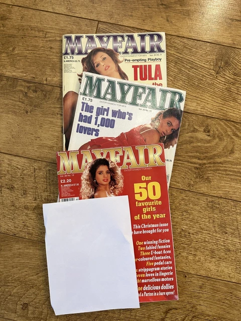 VINTAGE MAYFAIR MAGAZINE X 3 Vol. 25 No. 9, 10 & 12 1990 Men’s Glamour ...