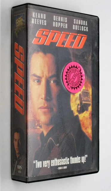 SPEED VHS VIDEO Tape Keanu Reeves Sandra Bullock If The Bus Stops Bomb ...