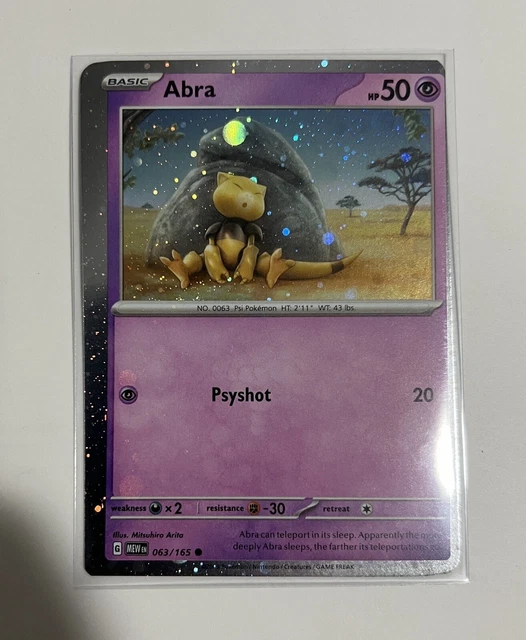 ERROR CARD Abra 63/165 Scarlet & Violet: 151 Promo Holo Pokemon TCG ...