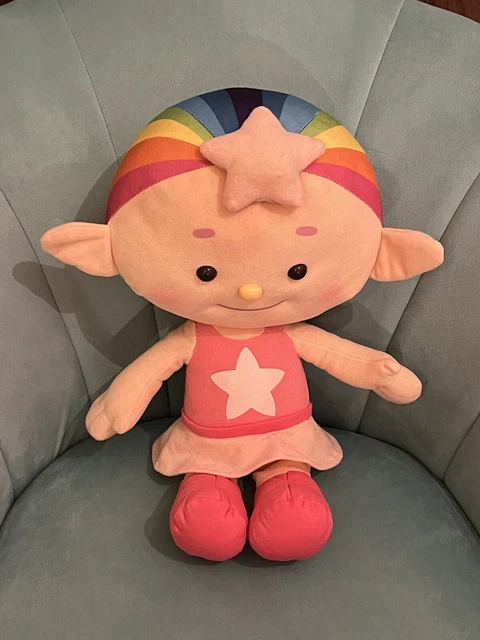 CBEEBIES CLOUD BABIES Baba Pink Rainbow Star Large Soft Plush Doll Toy ...