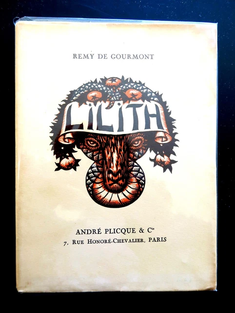 LILITH REMY de GOURMONT bois de Henry CHAPRONT Ed. André PLICQUE et Cie ...