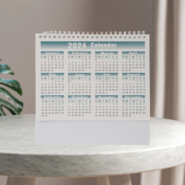 CALENDRIER DE BUREAU 2024 Mensuel Journalier Vertical Décor Table EUR ...