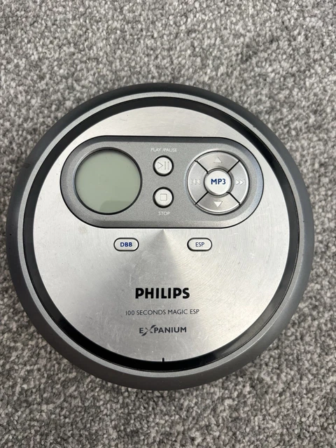 PHILIPS EXPANIUM DISCMAN Portable CD Player Silver Working EXP2450 With ...