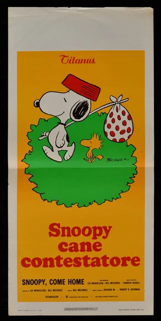 LOCANDINA SNOOPY CANE CONTESTATORE come home schulz peanuts 1972 B196 ...