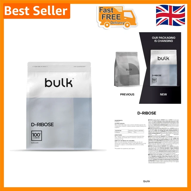 PURE D-RIBOSE POWDER, 500g - Unflavoured Amino Acid for Energy Boost £ ...