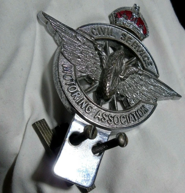VINTAGE 1930S COLLINS Car Badge - Civil Service Motoring Association ...