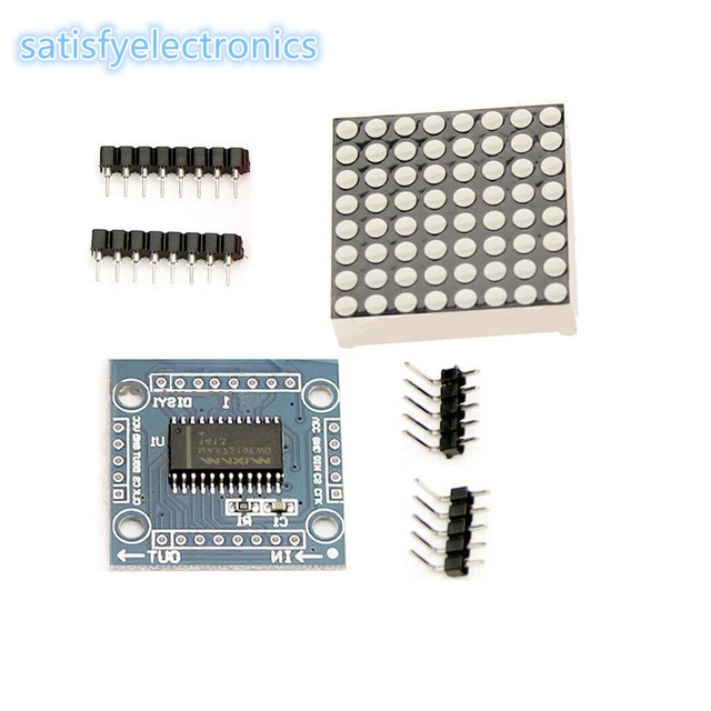 MAX7219 DOT MATRIX module Arduino microcontroller module control ...
