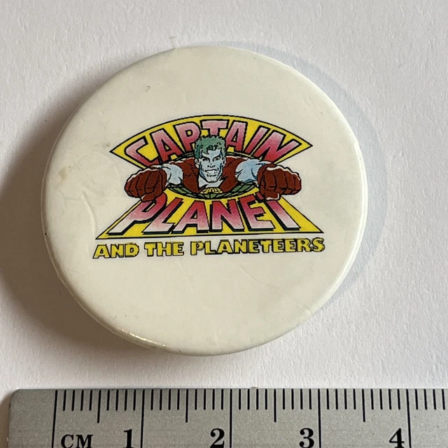 VINTAGE COLLECTIBLE PIN Badge Captain Planet and the Planeteers Eco ...
