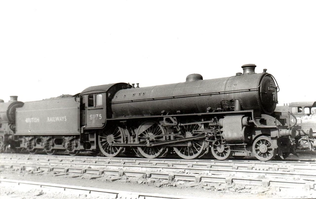 EX LNER CLASS B1 4-6-0 No 61175 at STRATFORD SHED YARD 1950 R/PHOTO £1. ...