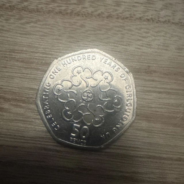 VERY RARE 50p coin Celebrating 100 years of Girl Guiding UK £63.08 ...