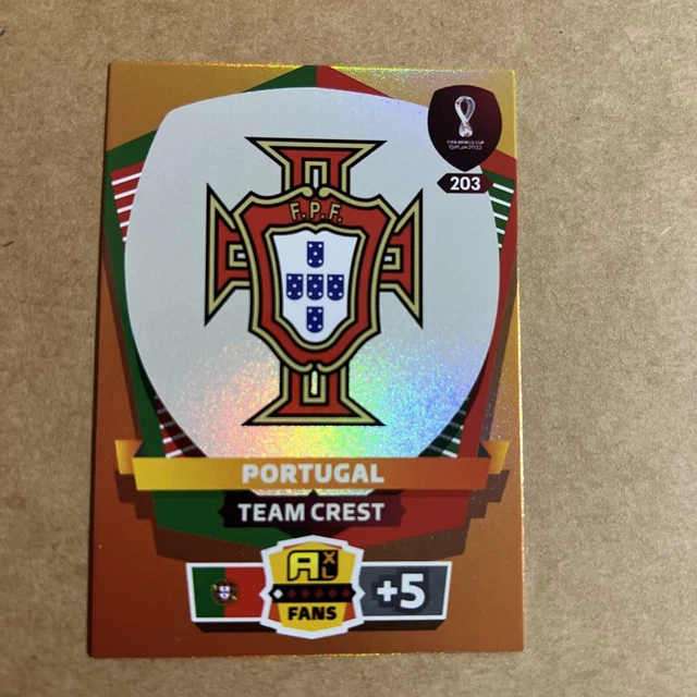 FIFA WORLD CUP qatar 2022 PORTUGAL TEAM CREST card # 203 new Condition ...