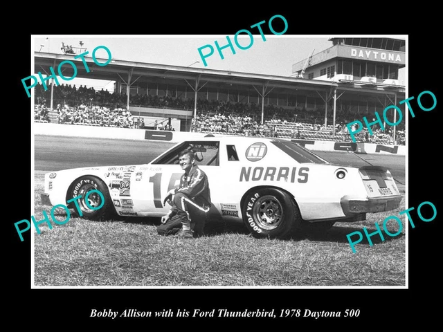 OLD MOTOR RACING Photo Bobby Allison Driving His Ford Thunderbird 1978 ...