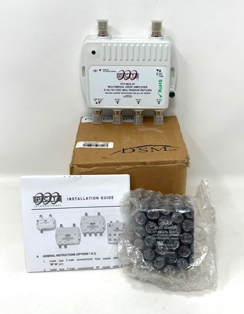 PCT-MA2-4PN 4 PORT RF Multimedia CATV Drop Amplifier With Passive ...