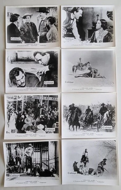 ONE-EYED JACKS 1961 Marlon Brando Karl Malden Set 8 Original UK Lobby ...