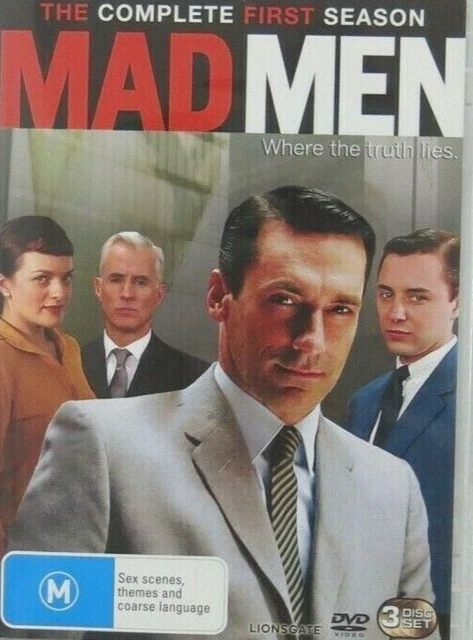 MAD MEN SEASON 1 DVD (3 DISC) SERIES ONE - ALMOST 10 HOURS ! R4 AU $14. ...