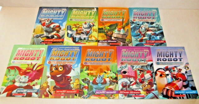 RICKY RICOTTAS MIGHTY Robot 1-9 Books Dav Pilkey Lot Children's Book ...
